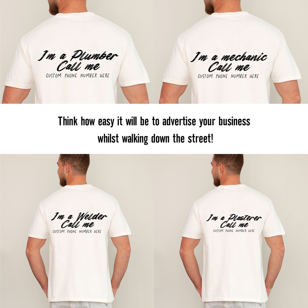 Personalized Tradesman T-shirt, Custom Occupation Shirt, Contractor ...