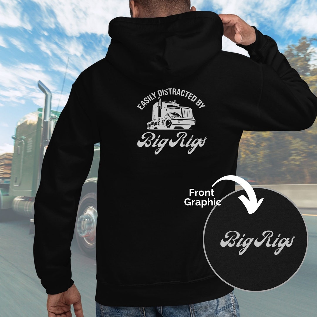 Big Rig Lorry Hoodie, Truck Driver Gift, Semi Truck Hooded Sweatshirt ...
