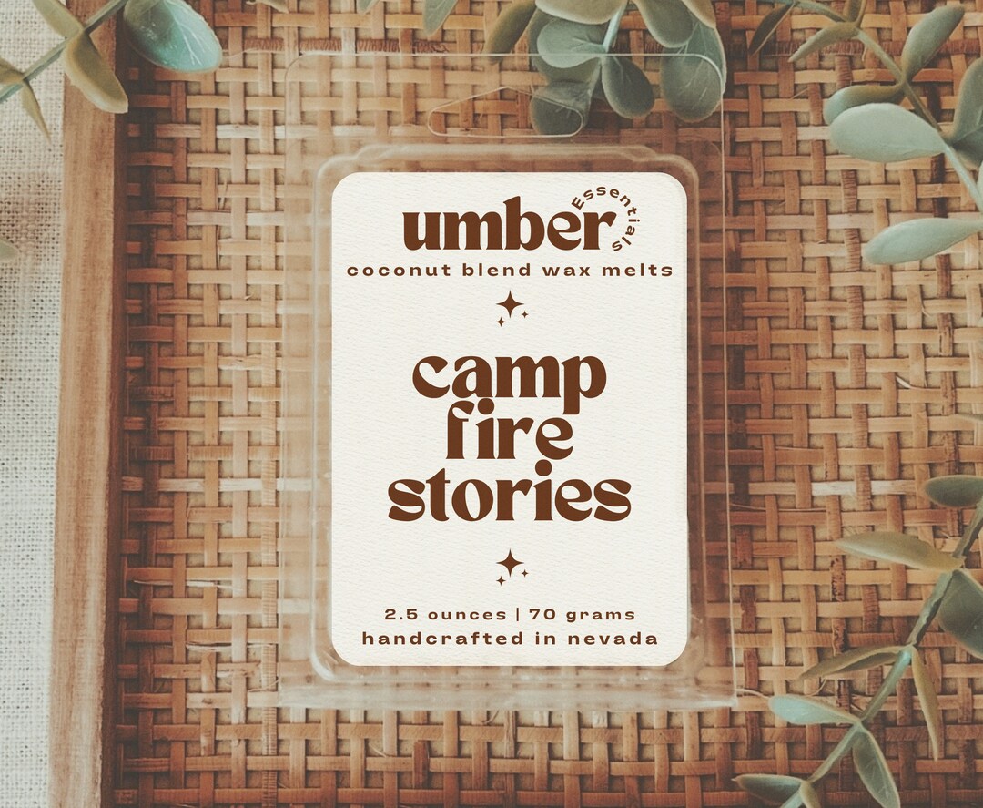 Campfire Stories Wax Melt 100% Organic Coconut Wax Melt Bookish Wax Melt Wax Tarts, Snap Bars ...
