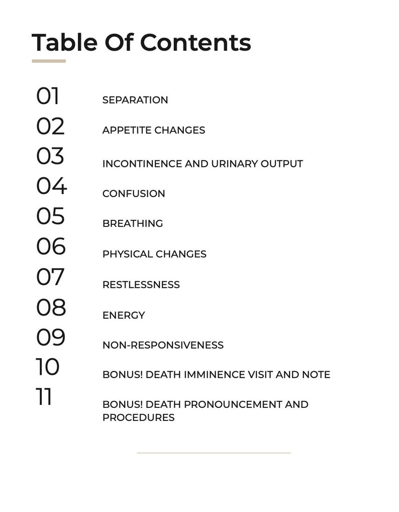 The Final Journey: A Quick Guide to End-of-life Symptoms and Care - Etsy