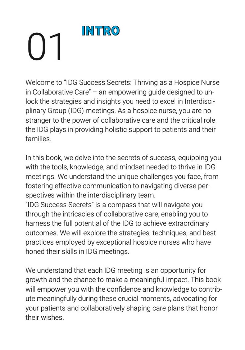 IDG Success Secrets: Thriving as a Hospice Nurse in Collaborative Care ...