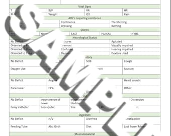 Hospice Admission Checklist, Head to Toe Assessment Cheat Sheet ...