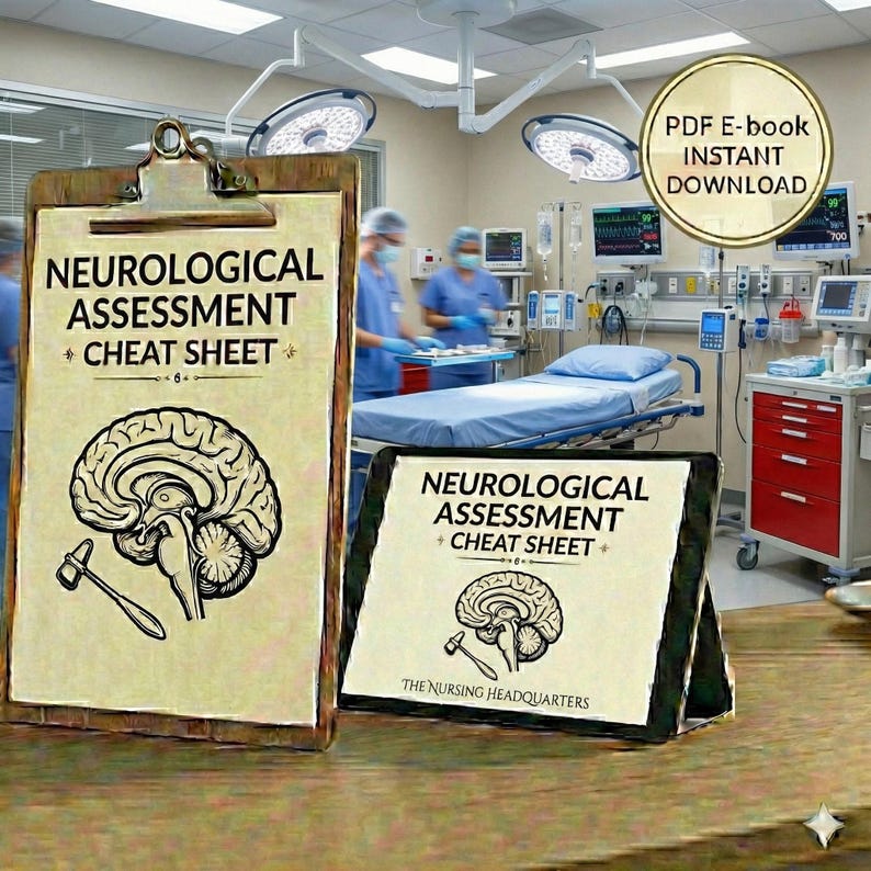 Neurological Assessment Cheat Sheet - Etsy