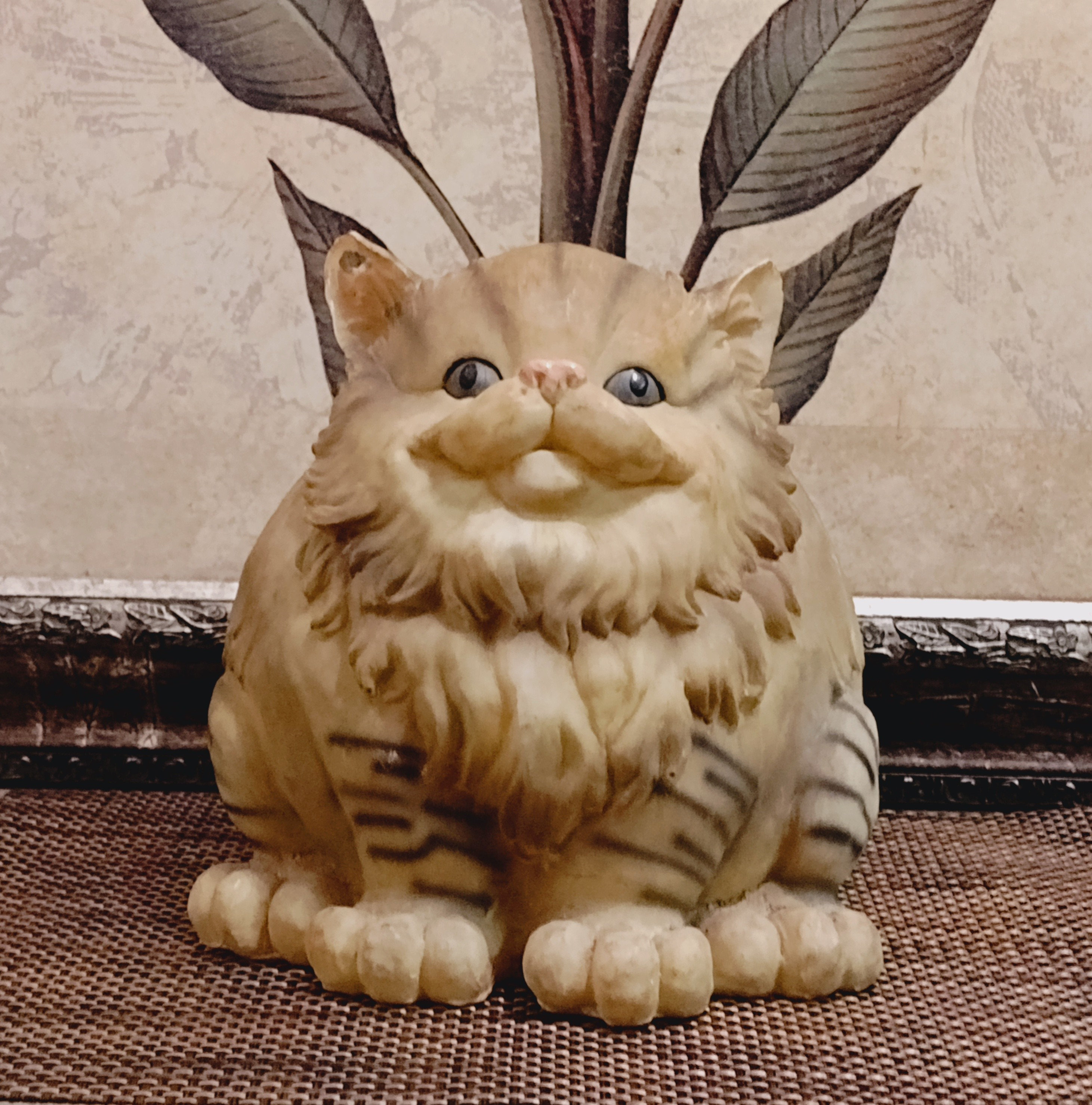 10 Fat Persian Look Plastic Vintage Sitting Cat Statue Chubby ...