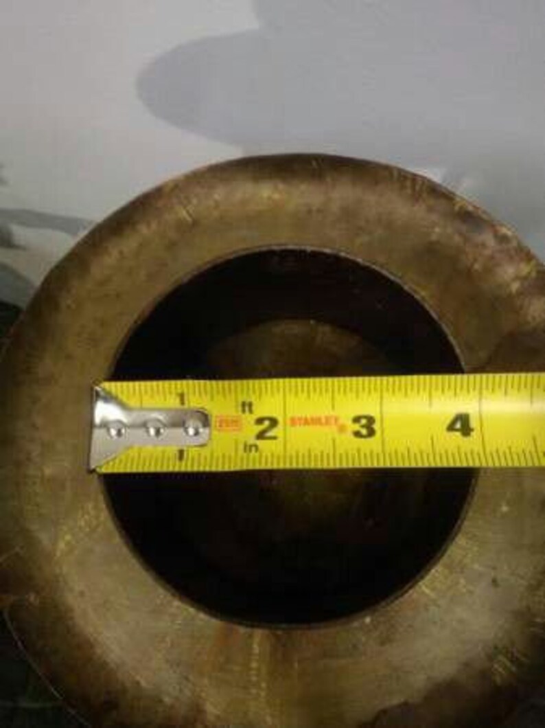 34" Brass Candlestick Pillar Candle Stand Scroll Legs Drip Pan Floor ...