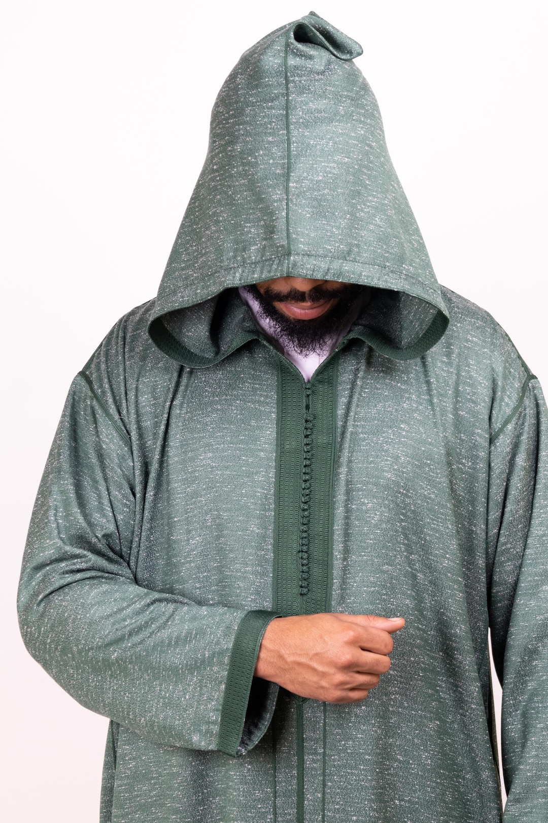 Traditional Moroccan Hooded Djellaba Timeless and Comfortable A Blend ...