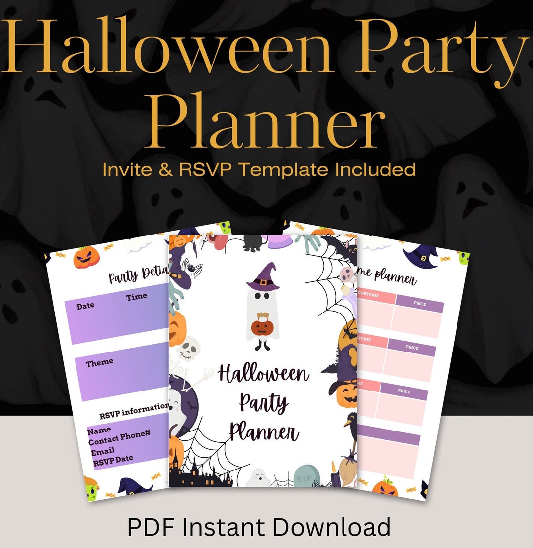 Halloween Party Planner Printable PDF Instant Download - Etsy