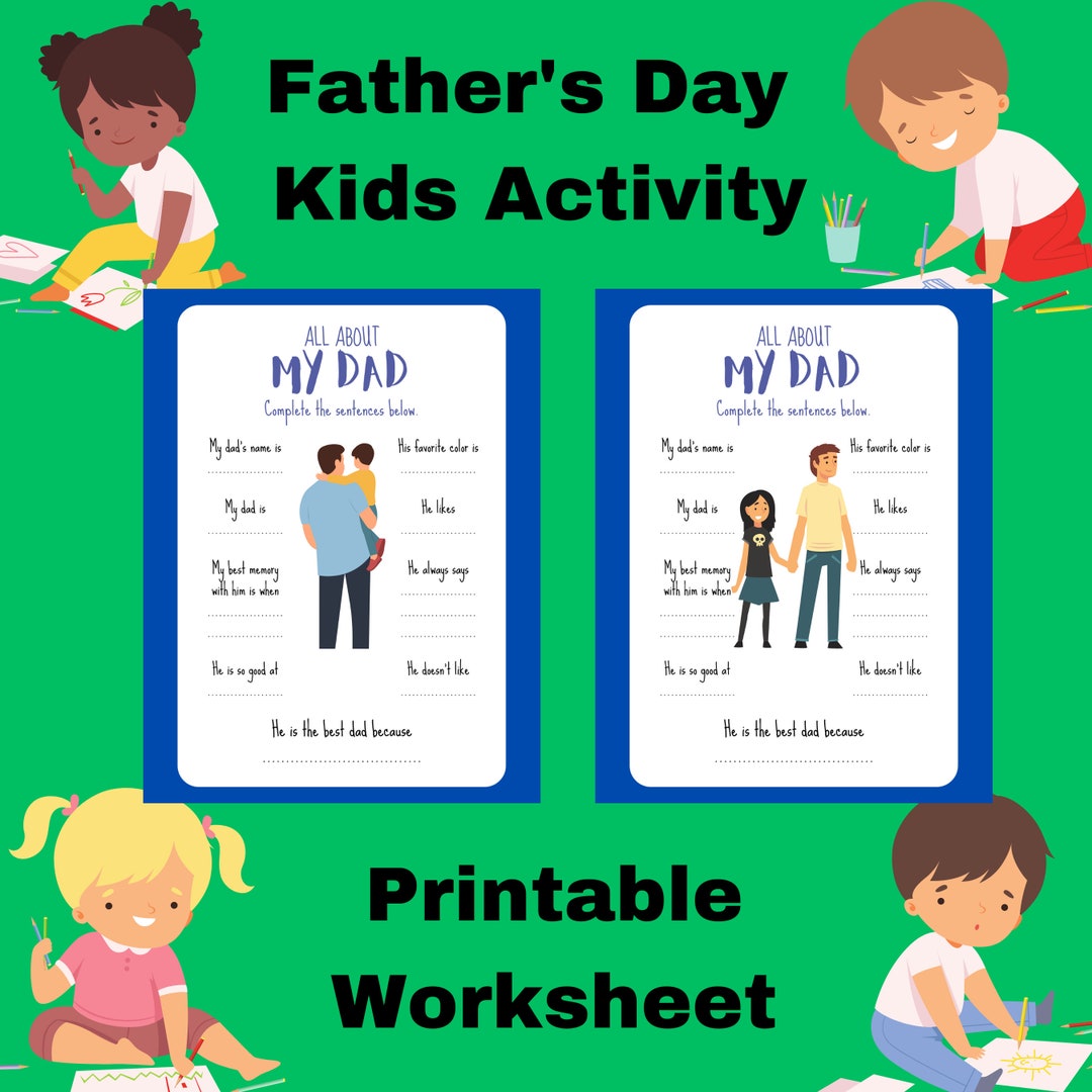 Printable Kids Printable Father's Day Kids Activity Pack - Etsy Australia