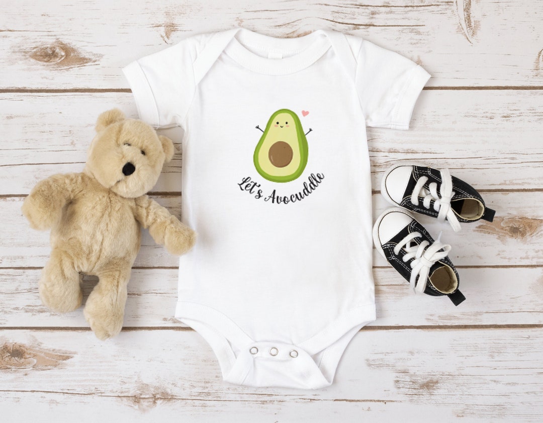 Let's Avocuddle Onesie®, Cute Avocado Onesie®, Avocado Baby Bodysuit ...