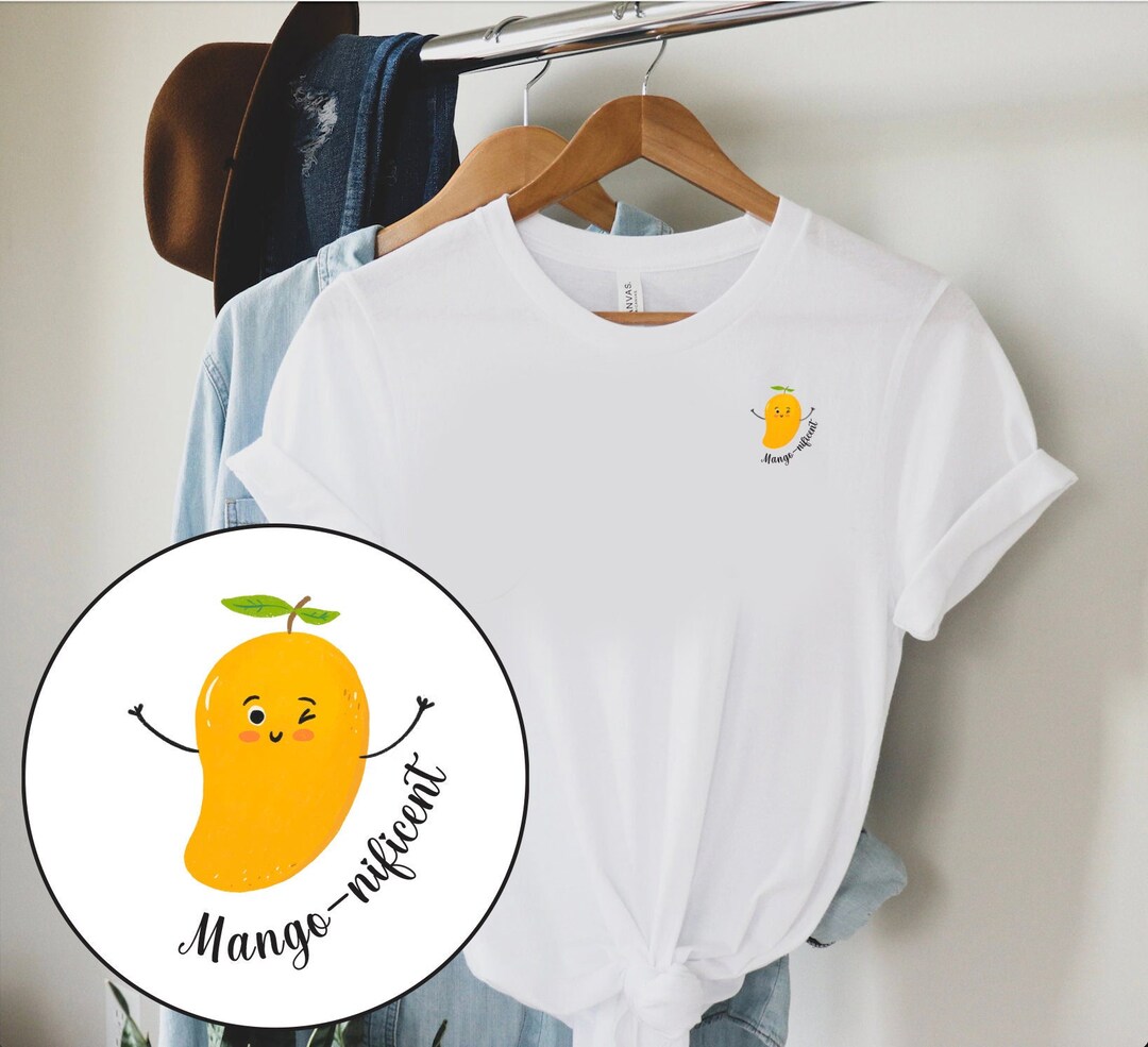 Mango-nificent Tee, Cute Mango Tee, Mango Shirt, Mango T-shirt, Fruit ...