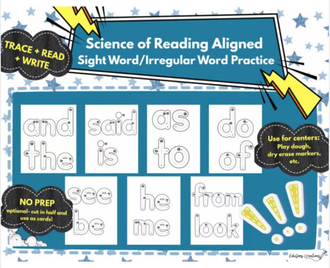 Heart Word/sight Word Practice - Etsy