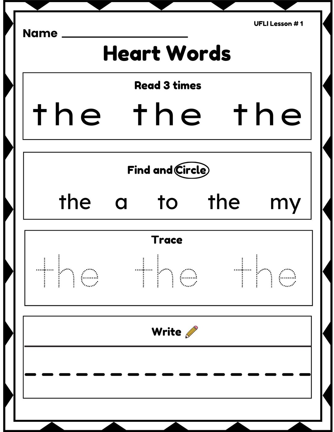 UFLI Irregular Words (heart Words, Sight Words) No Prep Worksheets - Etsy