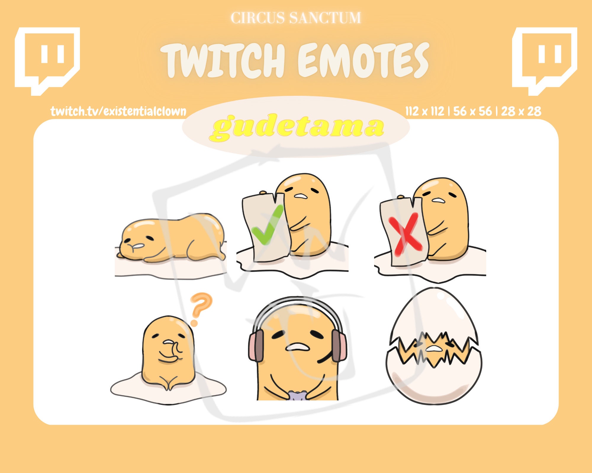 Egg Twitch Emotes - Etsy