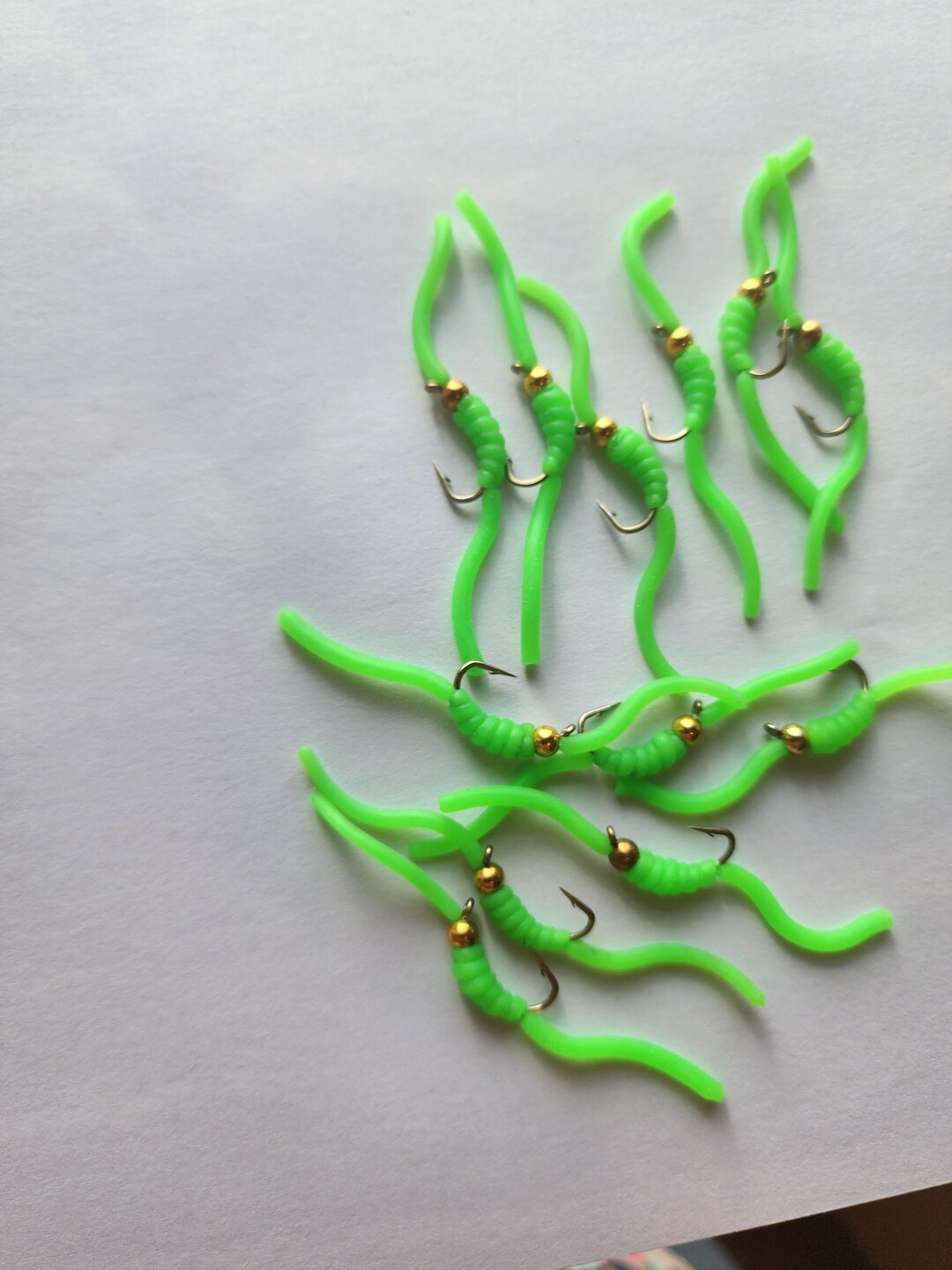 Squirmy Wormy San Juan Worms, Green, 12 Pack Fishing Flies - Etsy