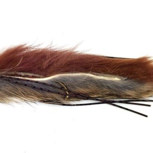 Dark and Light Brown Deer Hair Streamer Flies Size 2 With Beadeyes 3 ...