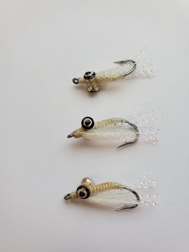3 "crazy Charlie" Bonefish Flies, 3 Pack, Colors Are Pearl, Red ...