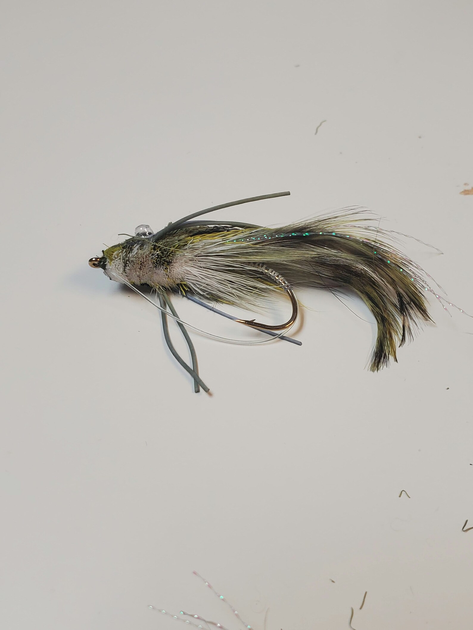 Swimming Frog Olive Dahlberg Diver Hair Bass Bugs for Fly Fishing 3 ...