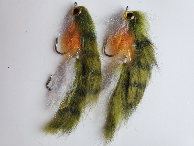 Rainbow Trout Articulated Streamer Flies With a Trailer Hook in Various ...