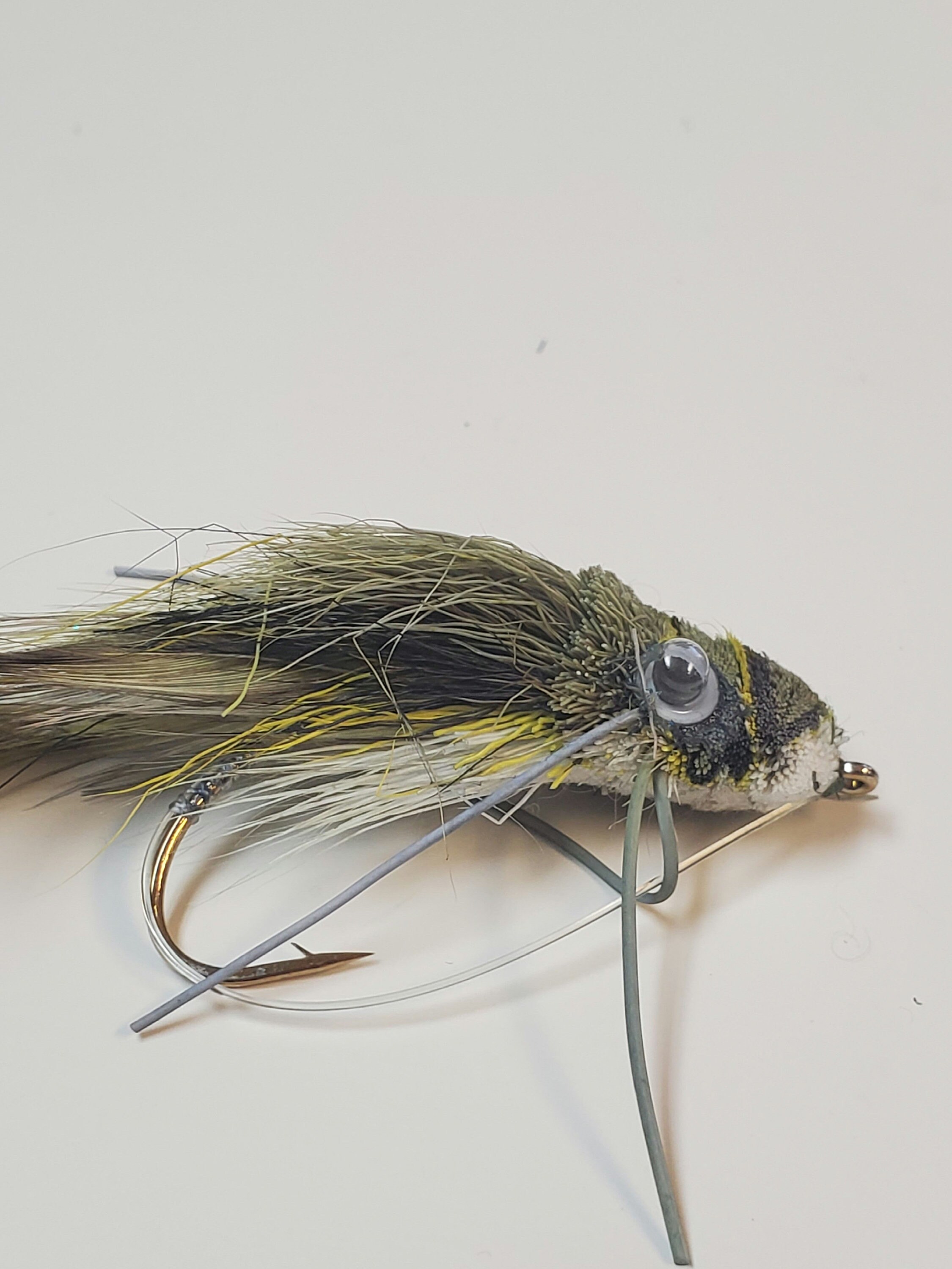 Swimming Frog Olive Dahlberg Diver Hair Bass Bugs for Fly Fishing 3 ...