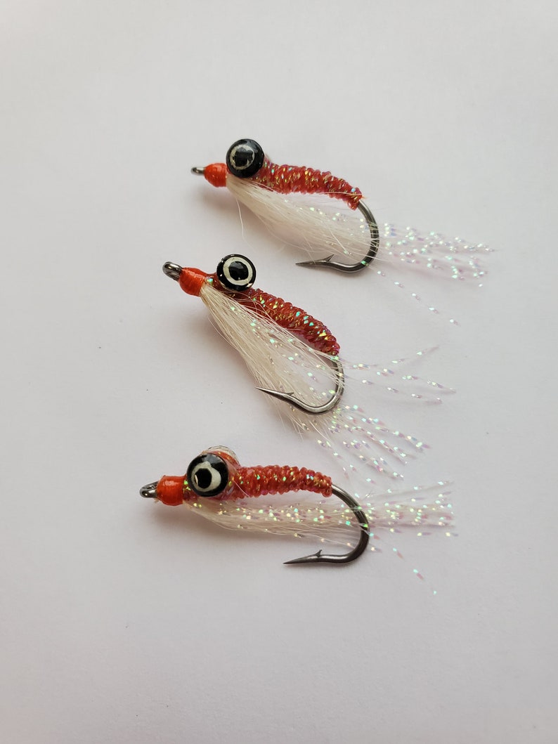 3 "crazy Charlie" Bonefish Flies, 3 Pack, Colors Are Pearl, Red ...