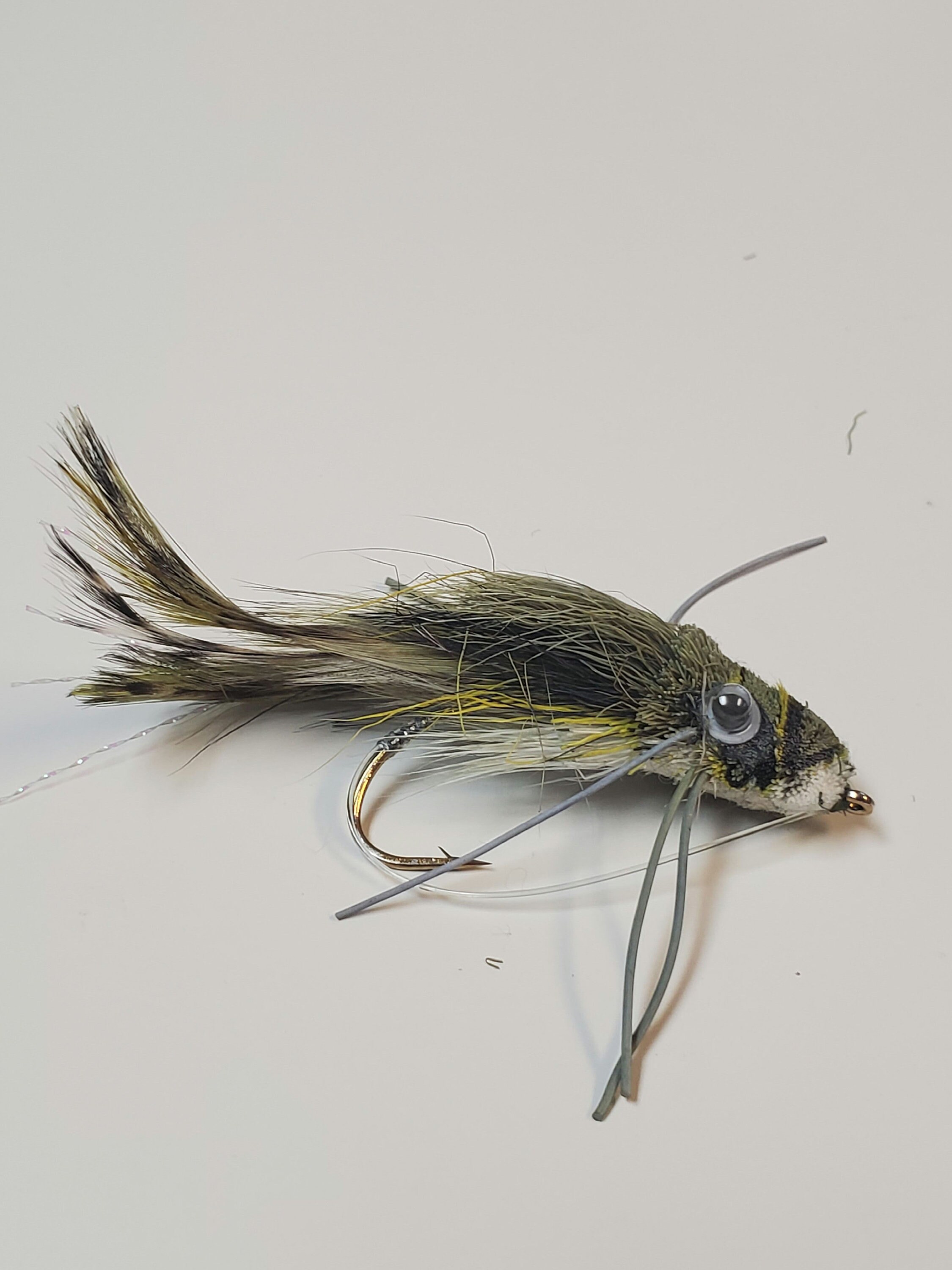 Swimming Frog Olive Dahlberg Diver Hair Bass Bugs for Fly Fishing 3 ...
