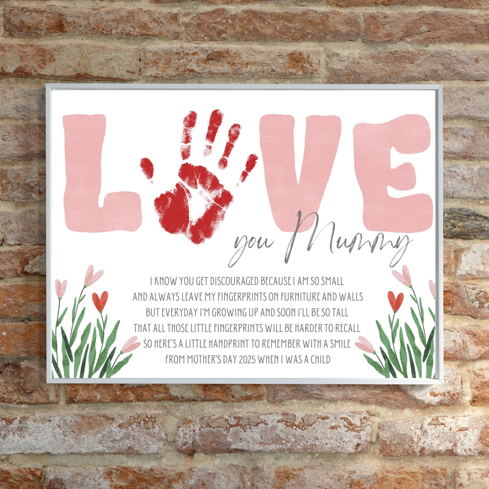 Handprint Poem Kids Craft/ Gift for Mom, Mum, Nanna, Grandma/ Handprint ...