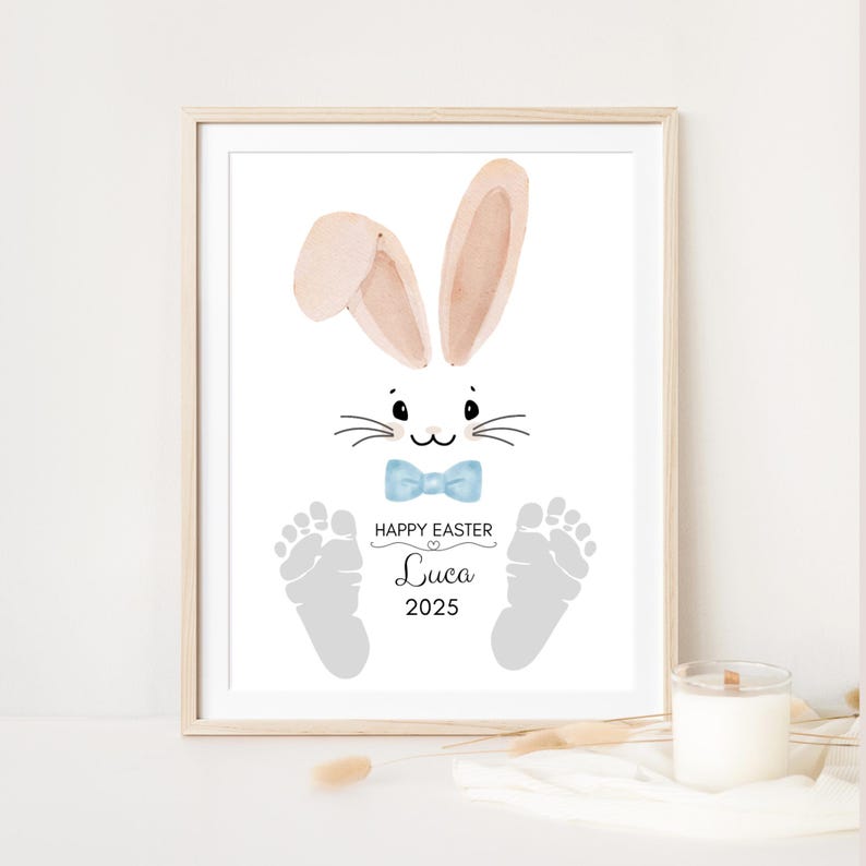 Easter Footprint Handprint Art / Kids Easter Craft / Footprint Keepsake ...