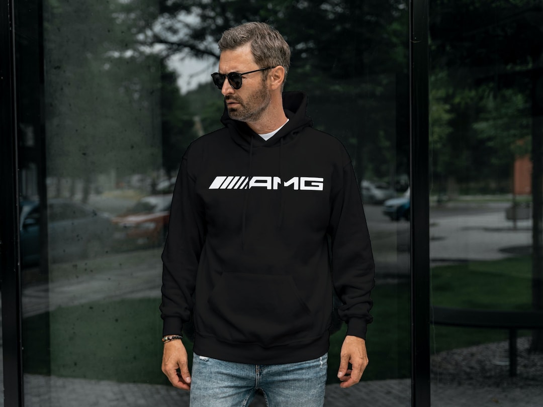 Men's Mercedes AMG Logo Hoodie || Black AMG Sweatshirt - Etsy