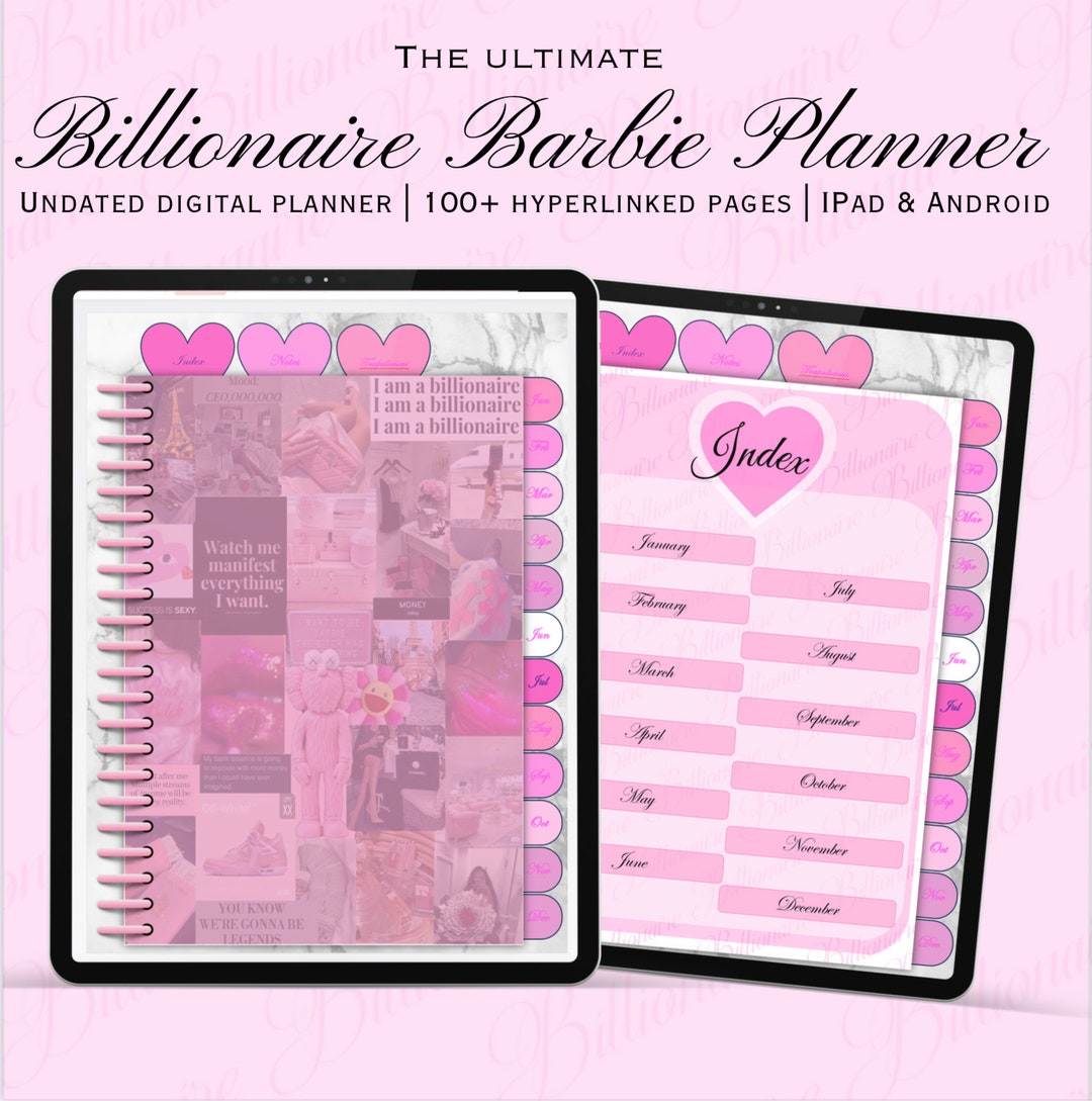Pink Planner 2024 Undated Goodnotes Digital Planner Barbie Digital ...