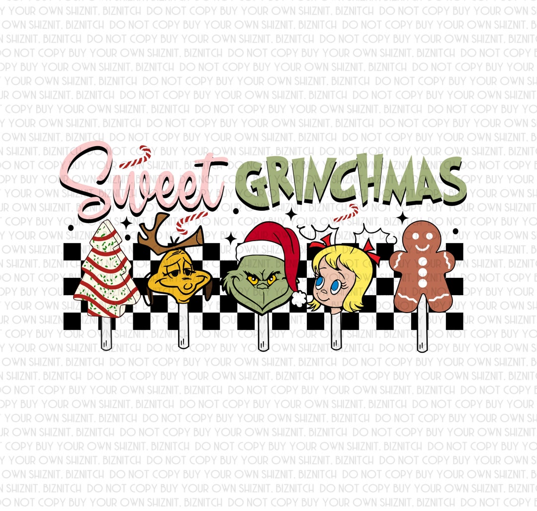 Sweet Grinch DTF direct to Film Transfers, Christmas DTF Transfer Ready ...