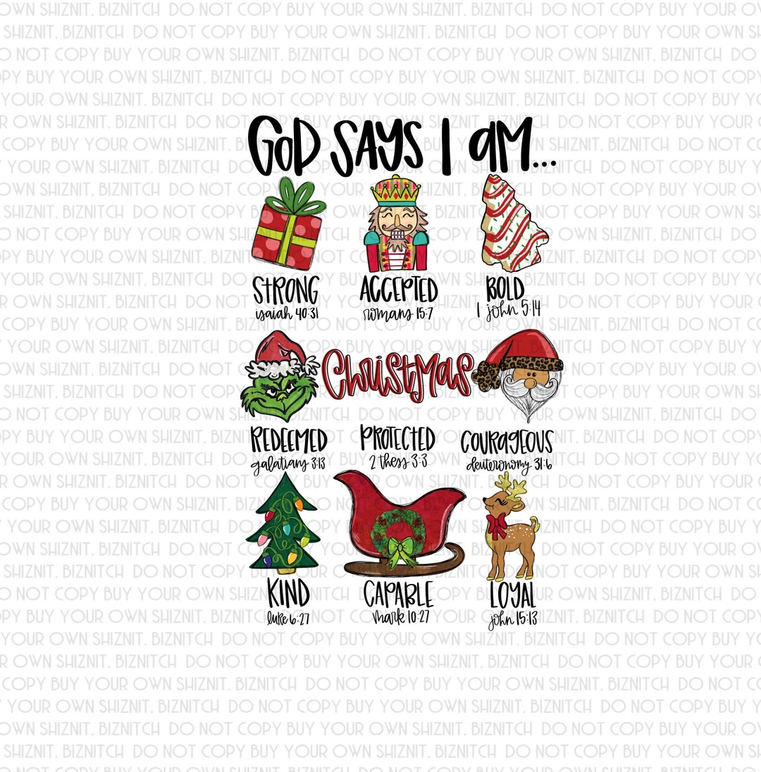 God Says Christmas DTF direct to Film Transfers, Christmas DTF Transfer ...