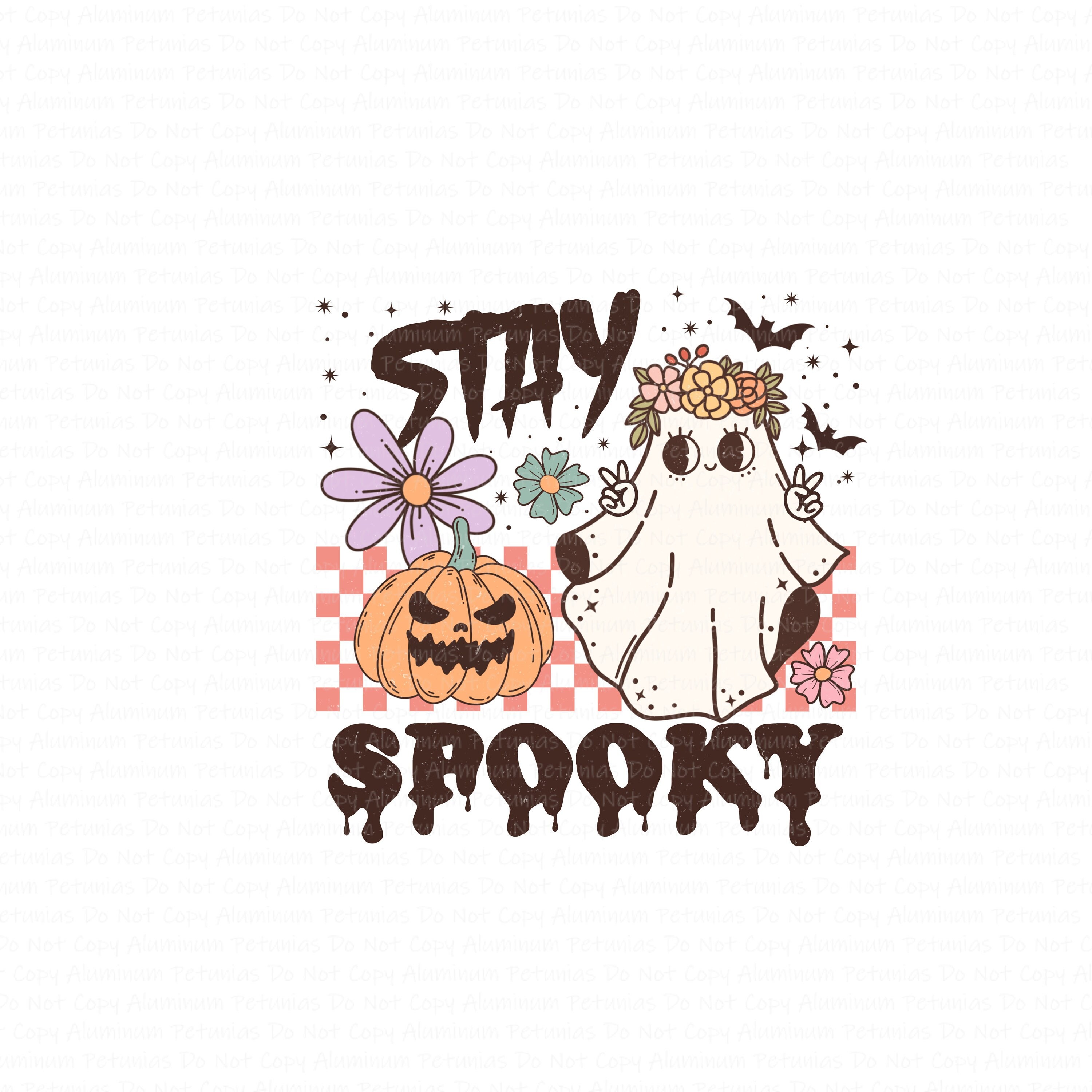 Floral Stay Spooky DTF direct to Film Transfers Halloween - Etsy