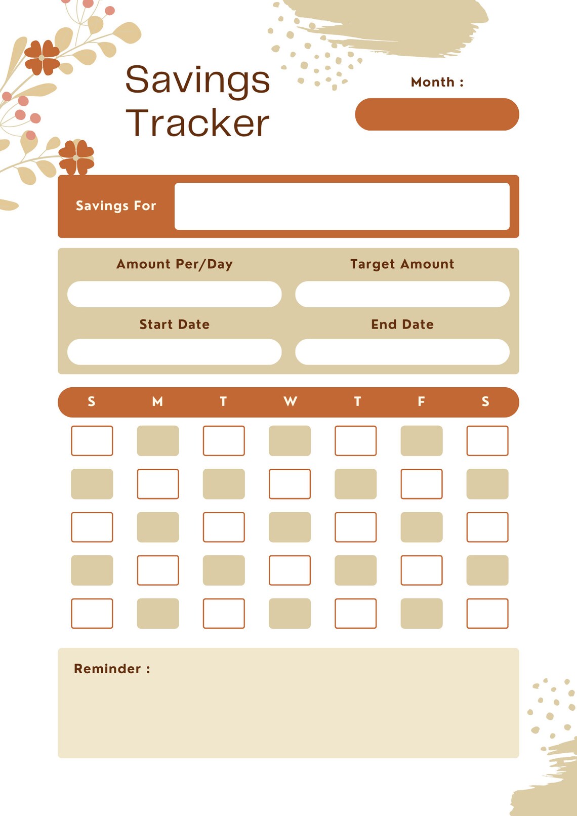 Monthly Saving Budget Planner, Budget Planner, Budget Template ...