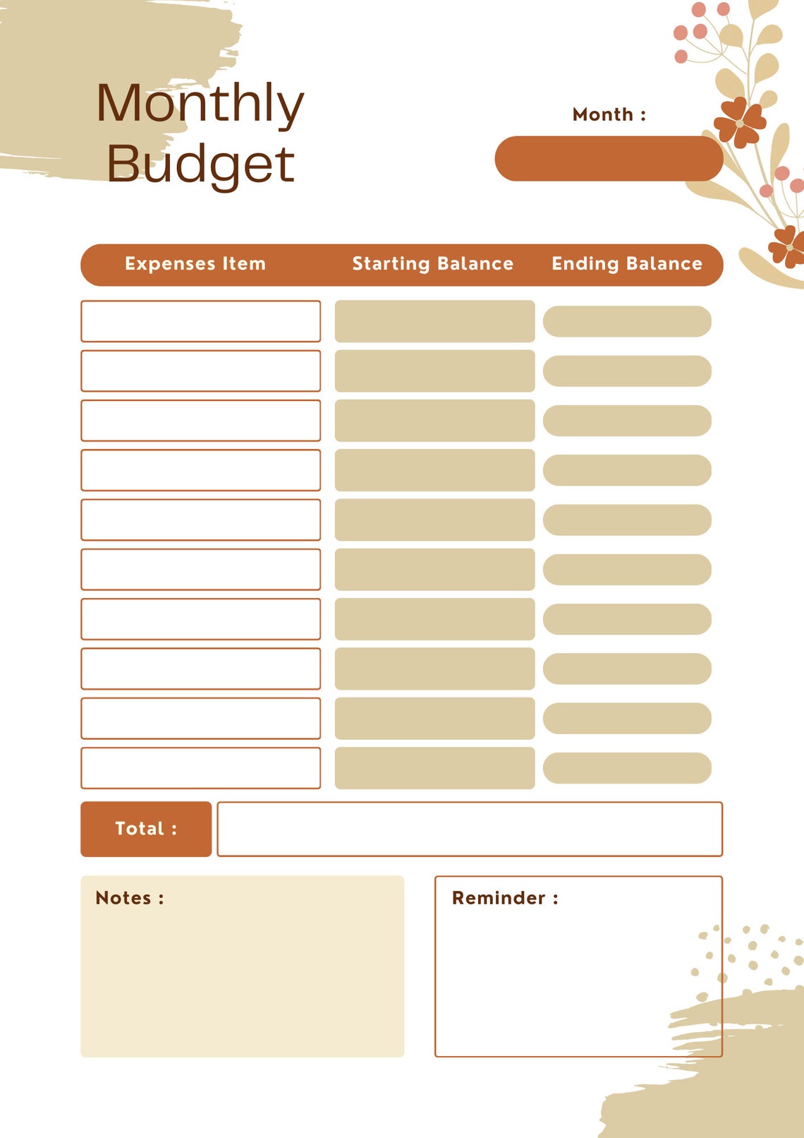 Monthly Saving Budget Planner, Budget Planner, Budget Template ...