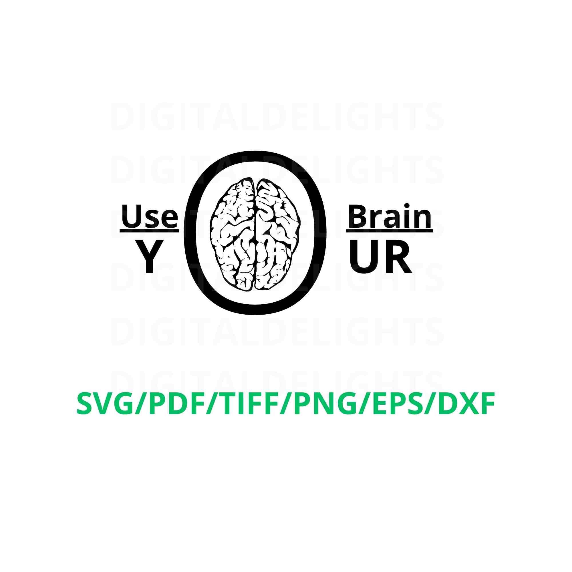 Word Artwork Use Your Brain Design Captivating Design - Etsy