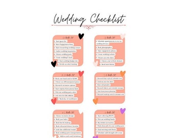 My Minimalistic and Simple Wedding Planning Checklist/my - Etsy
