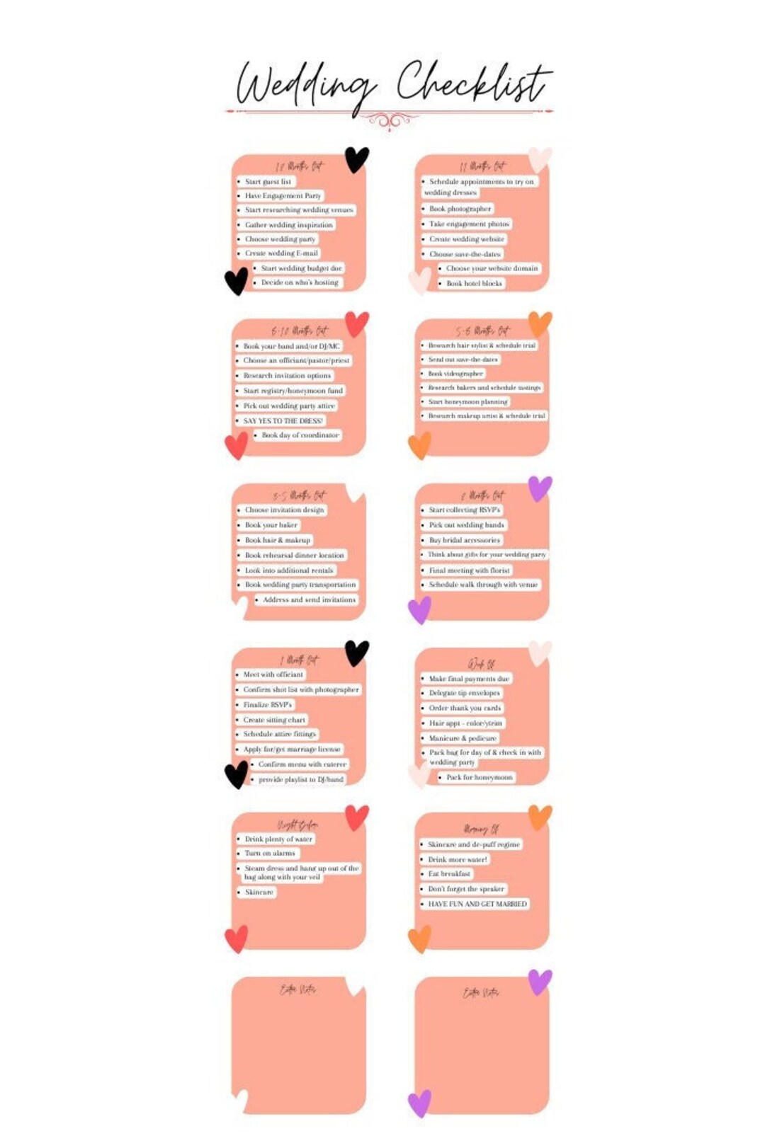 Wedding Planning Checklist | DIY Wedding Checklist | Digital Wedding ...