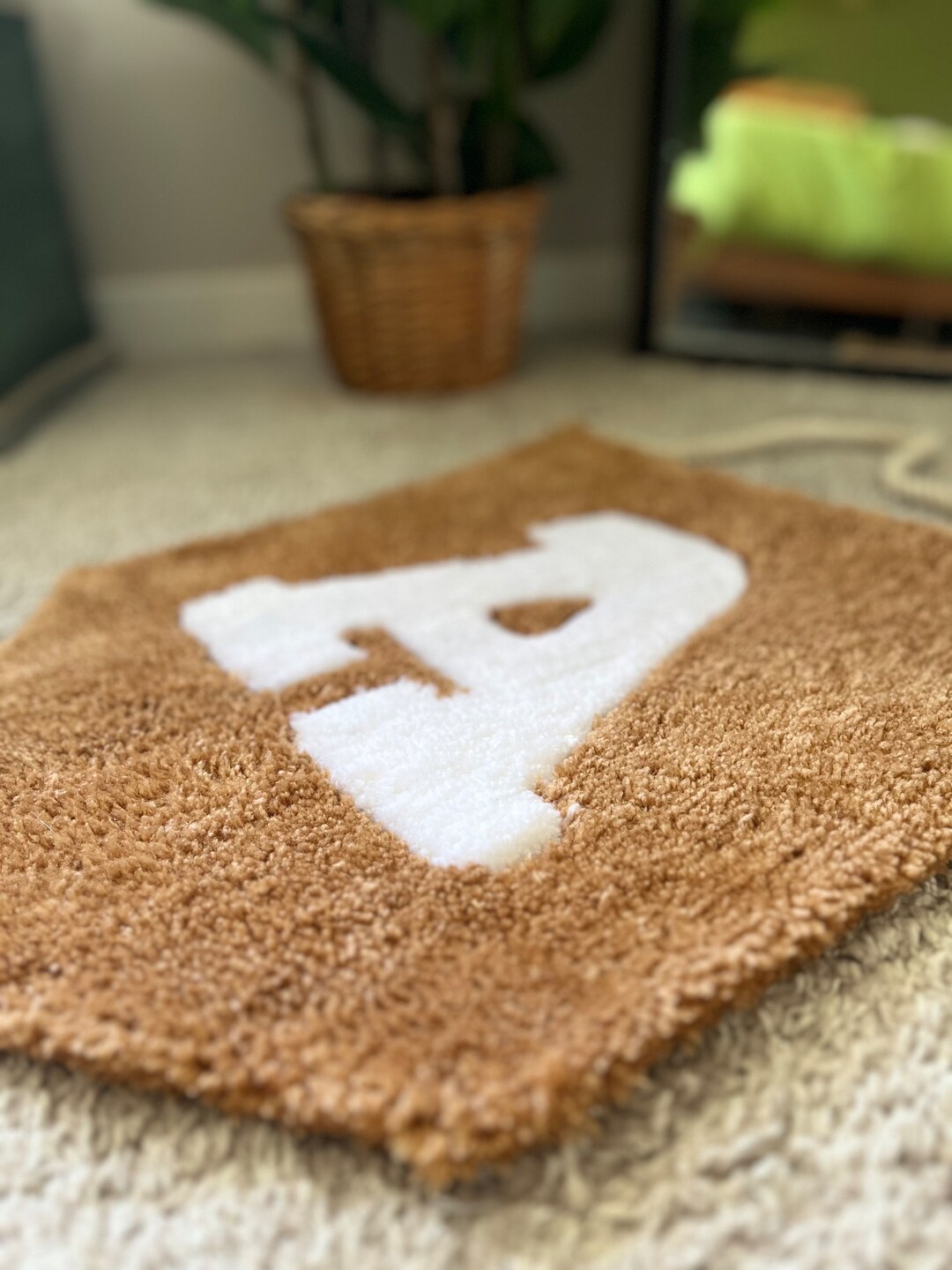 Custom Initial Letter Nursery Wall Hand Tufted Rug - Etsy