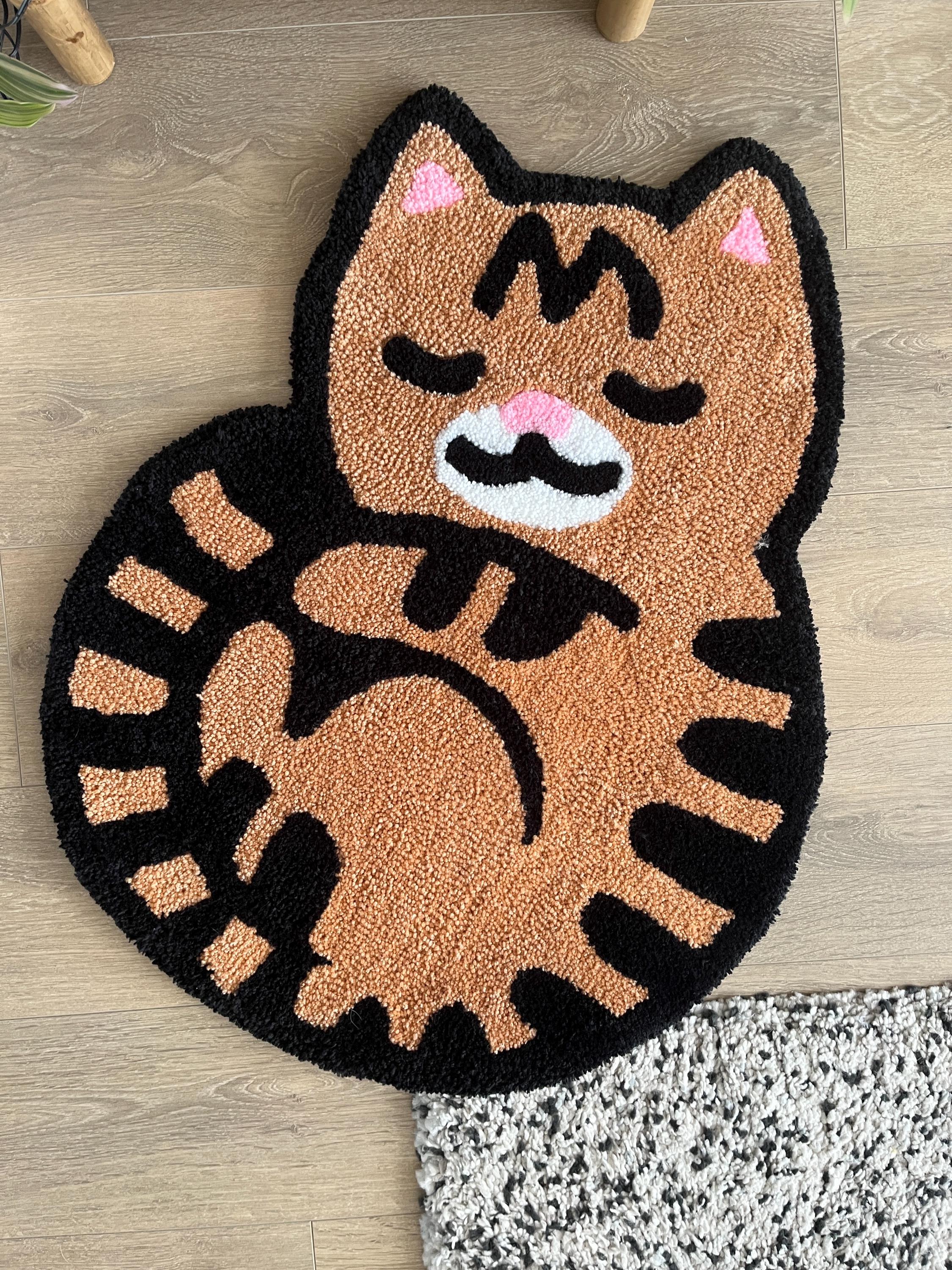 Cat Hand-tufted Custom Rug - Etsy