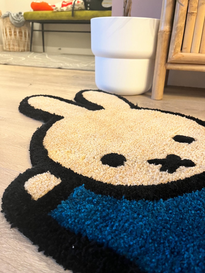Miffy Bunny Hand-tufted Custom Rug - Etsy