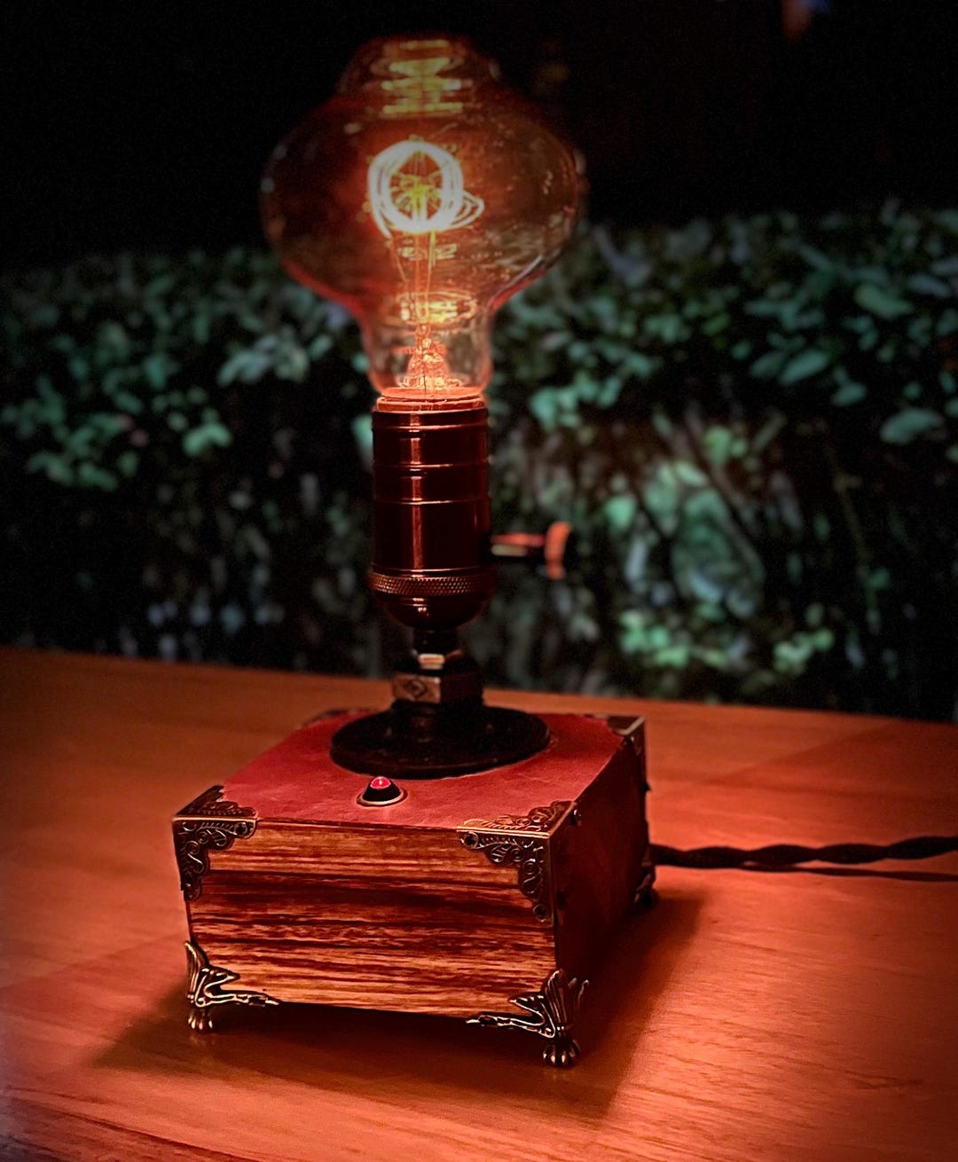 Steampunk Edison Lamp the Colonial Handcrafted. Desk Lamp. Bedside Lamp ...