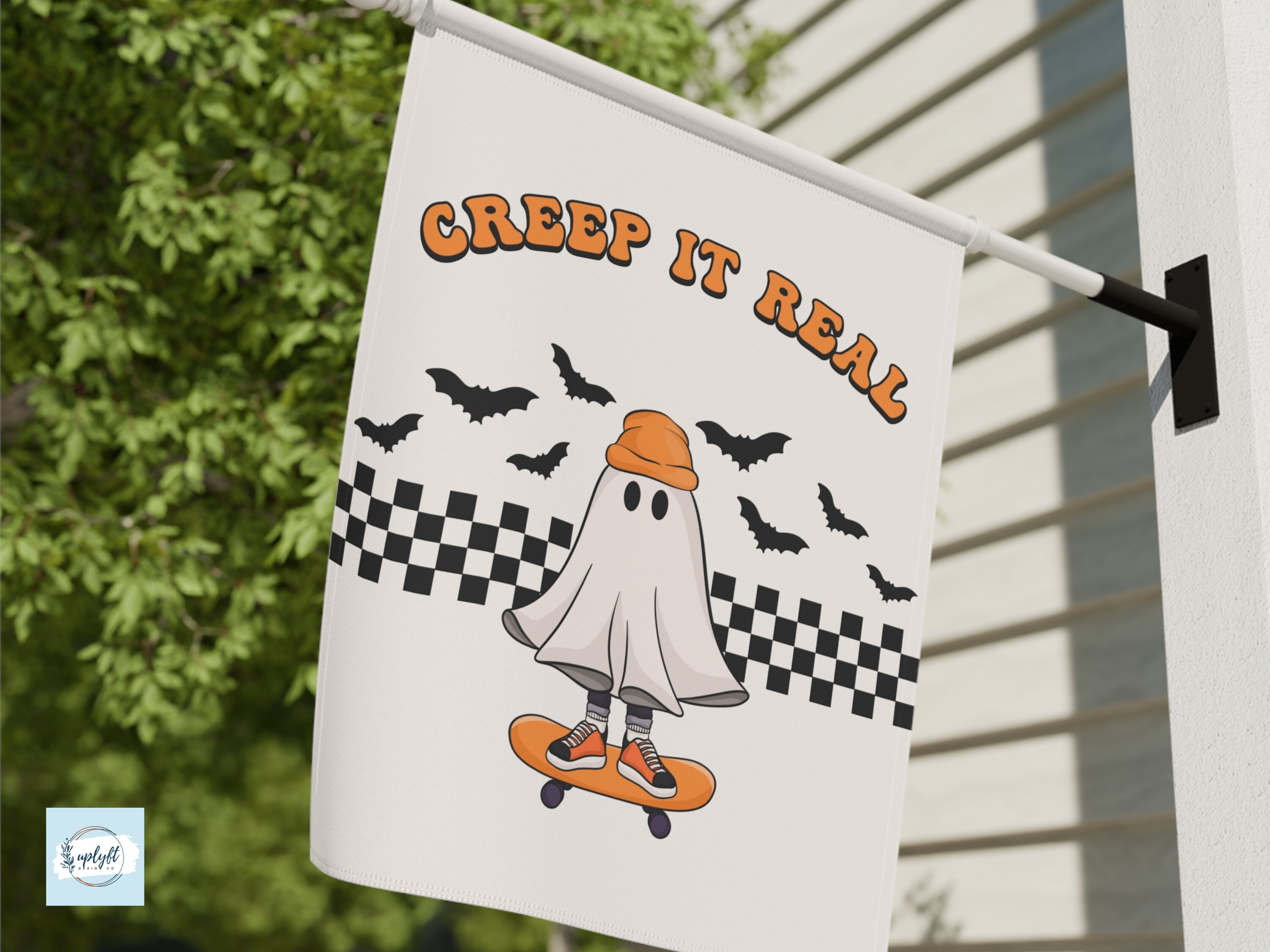 Creep It Real Ghost Halloween House Flag sold by Butterfly | SKU ...