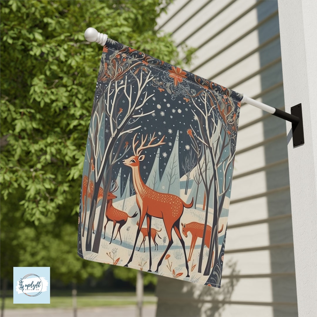 Winter Yard Art, Winter Garden Flag, Winter House Flag, Christmas Yard ...