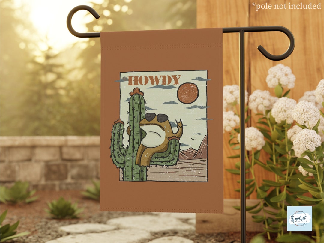 Howdy Frog Flag, Welcome Flag Outdoor Decor, Garden Flag Summer Garden ...