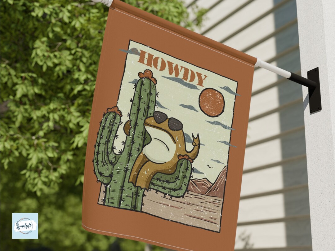 Howdy Frog Flag Welcome Flag Outdoor Decor Garden Flag Summer - Etsy