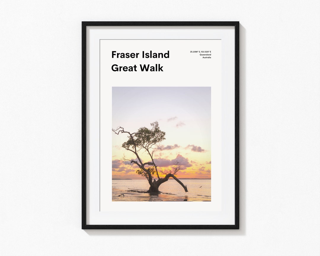 Fraser Island Great Walk Art Print, Fraser Island Poster, Fraser Island ...