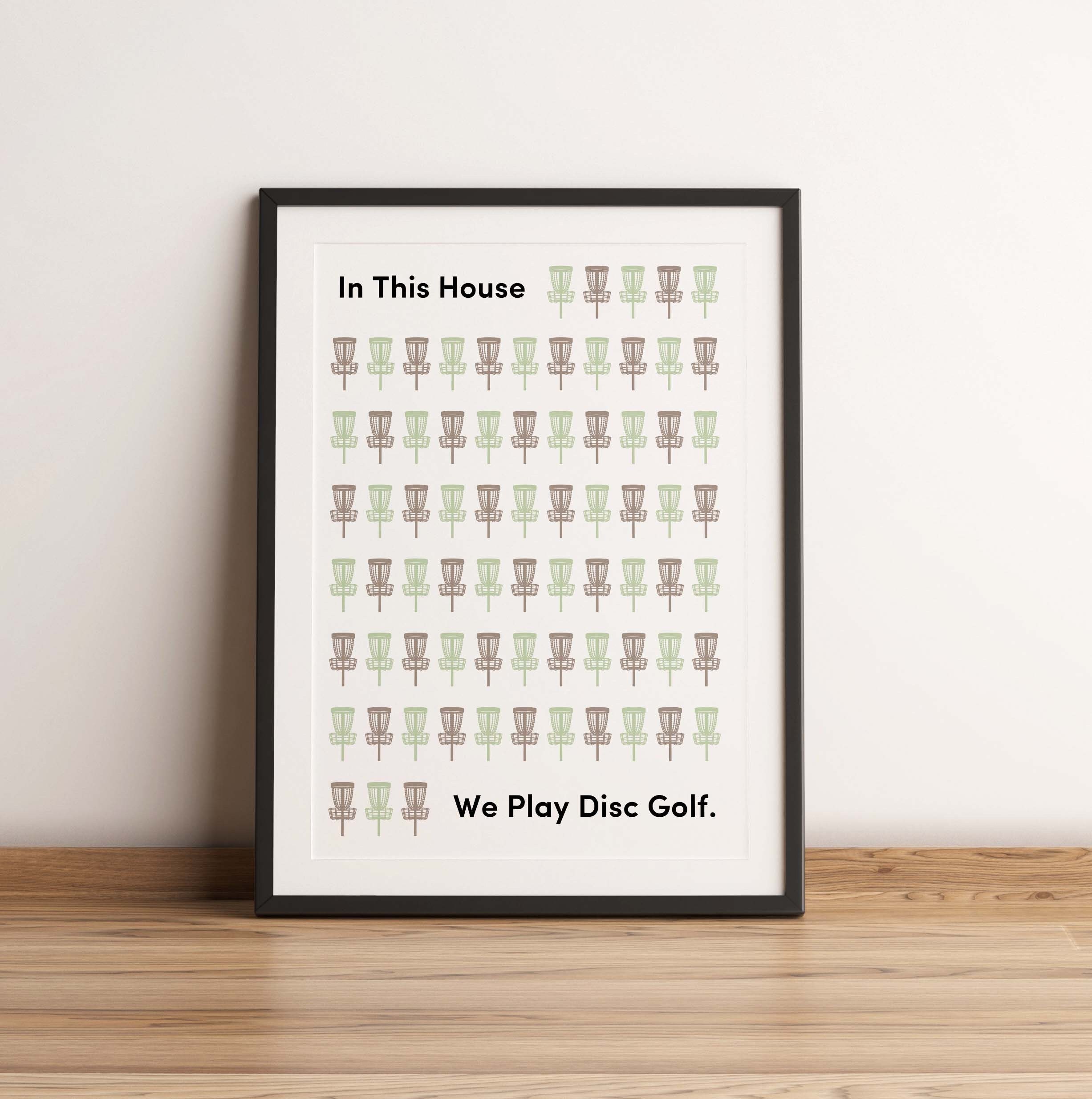 Disc Golf Print, Disc Golf Art, Disc Golf, Disc Golf Poster, Frisbee ...