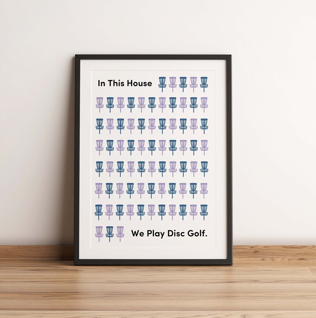 Disc Golf Print, Disc Golf Art, Disc Golf, Disc Golf Poster, Frisbee ...
