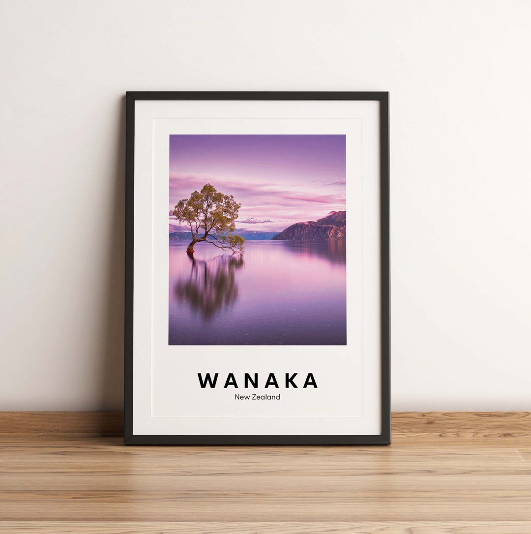 Wanaka Art Print, Wanaka Travel Poster, Wanaka Wall Art, Wanaka ...