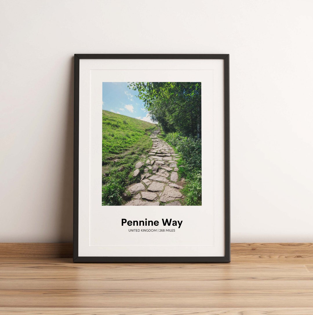 Pennine Way, Pennine Way Poster, Pennine Way Trail Map, UK Hiking Print ...